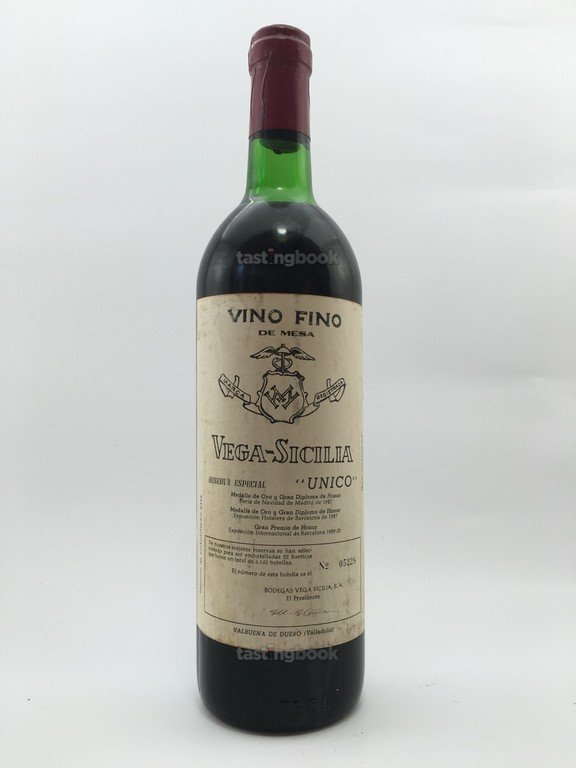 Unico Reserva Especial NV (10's) Bodegas Vega Sicilia | Your personal ...
